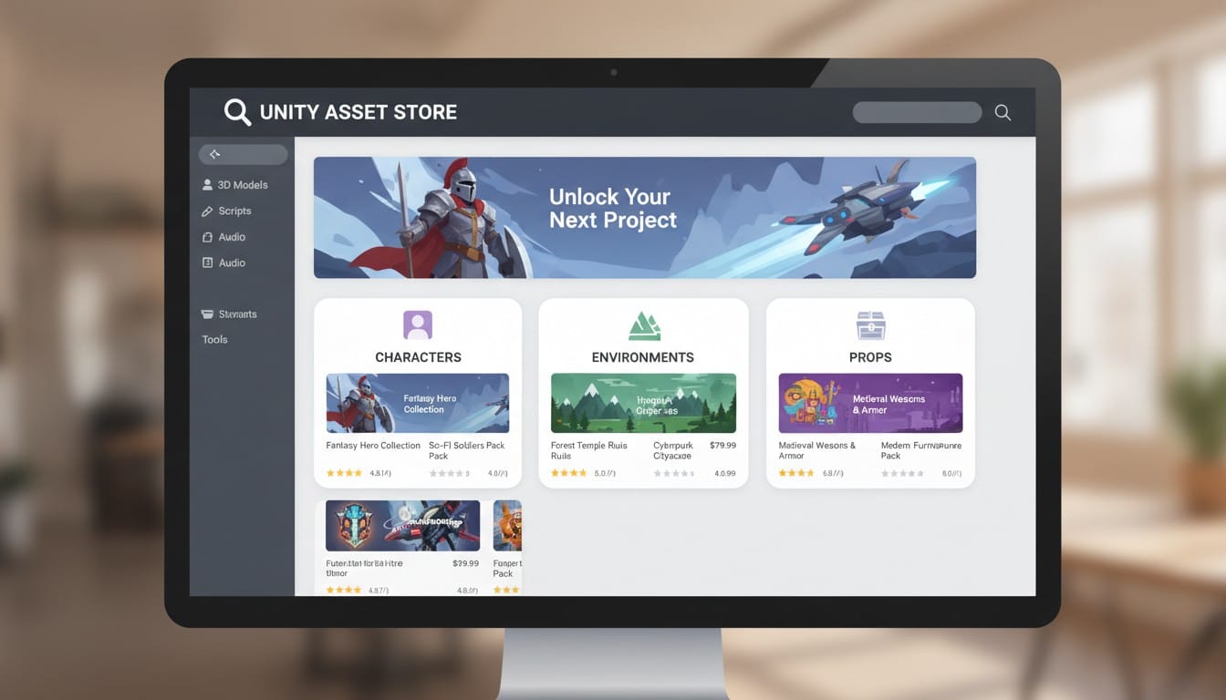 Top 7 Unity Asset Stores for Free 3D Models and Custom Generation