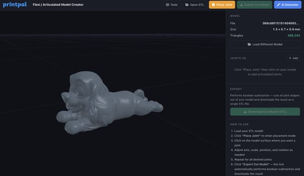 How to Turn Any 3D Model Into a Flexi Print With the Articulated Model ...